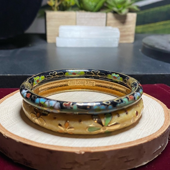 Vintage | Jewelry | Vtg Jiu Long Xing Cloisonn Bracelets | Poshmark